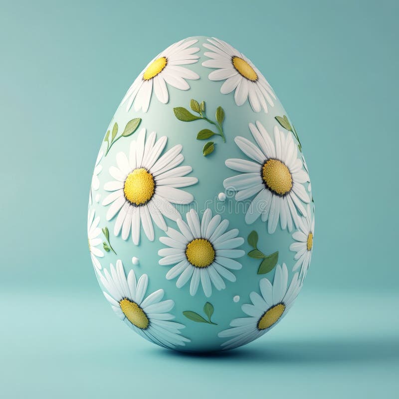 A Simple and Creative Easter Egg Design on a Blue Backdrop, Created ...