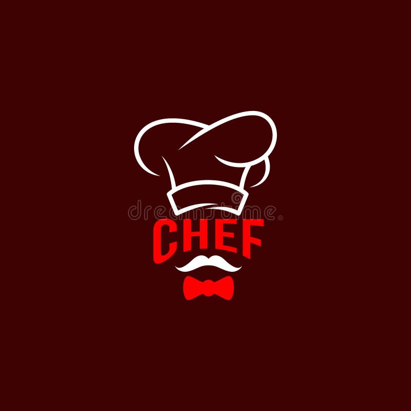 Simple and Creative Flat Chef Logo Design Vector Template Stock ...