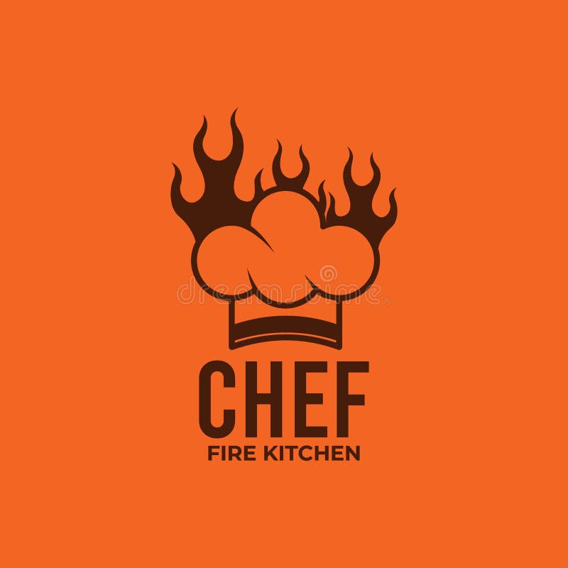 Simple and Creative Flat Chef Logo Design Vector Template Stock ...