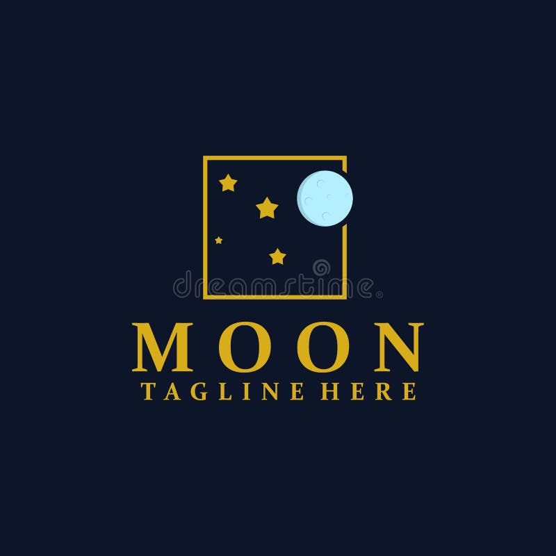 Simple and Creative Moon Logos Collection Stock Illustration ...