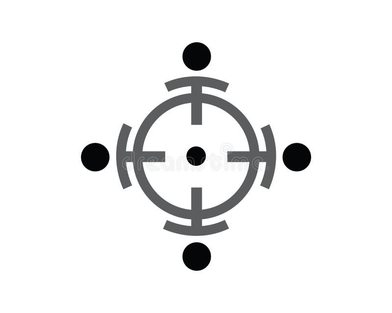 Simple and Creative Round Table and Target Symbol Visualized with ...