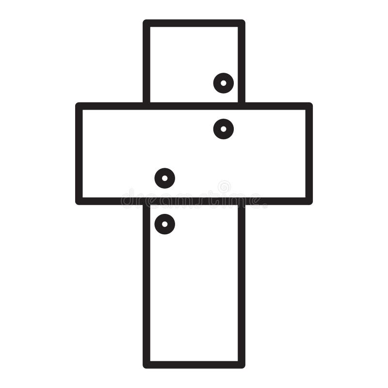 Simple cross icon stock vector. Illustration of vector - 258091936