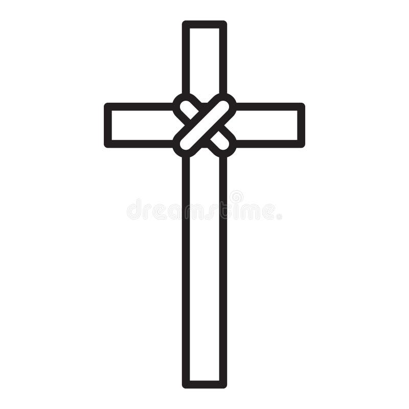 Simple cross icon stock vector. Illustration of design - 258091939