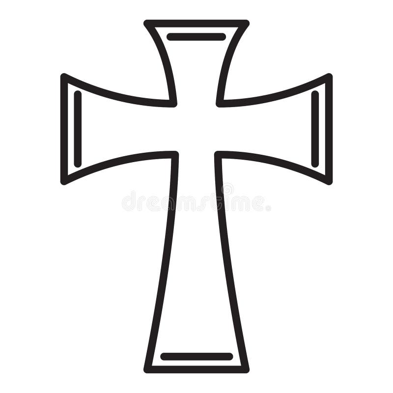 Simple cross icon stock vector. Illustration of design - 258091944