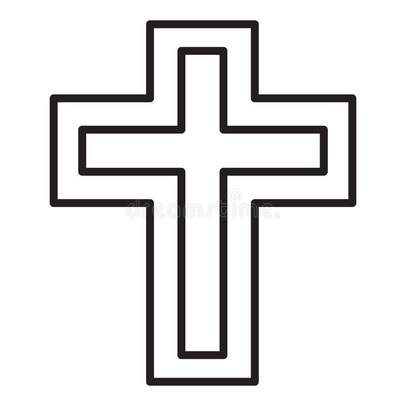 Simple cross icon stock vector. Illustration of logo - 258091946