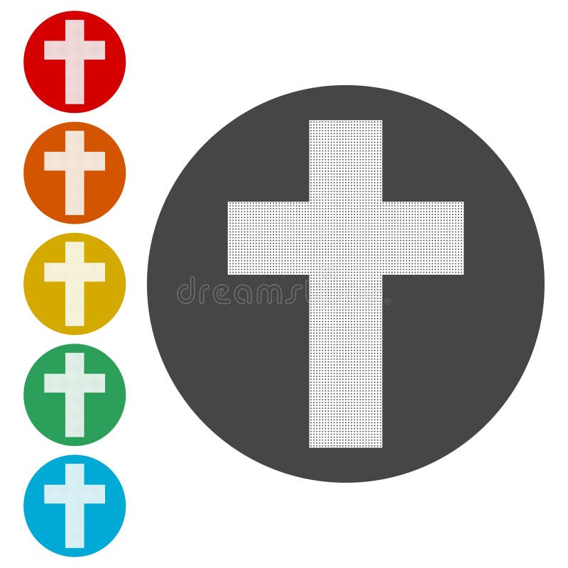 Simple Cross Icon, Color Set Stock Vector - Illustration of health ...