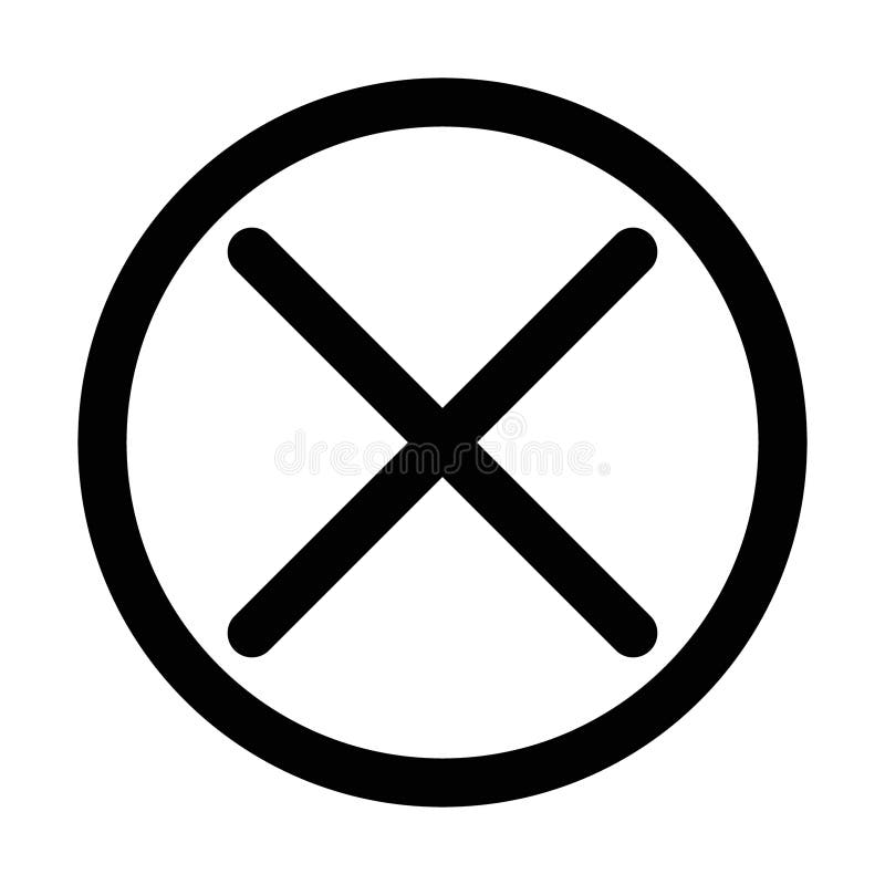 Simple Cross Line Icon Design in Filled and Outlined Style Stock Vector ...