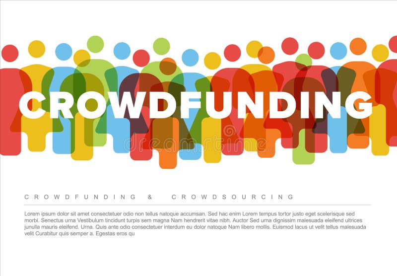 Simple Crowdsourcing Concept Made from People Icons Stock Vector ...