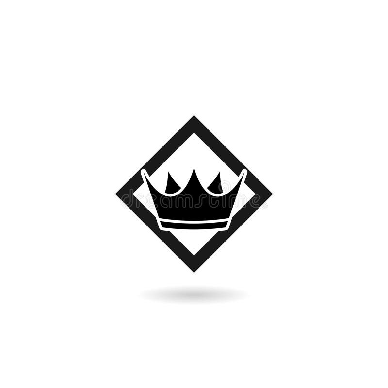 Simple Crown Icon With Shadow Stock Vector - Illustration of icon ...