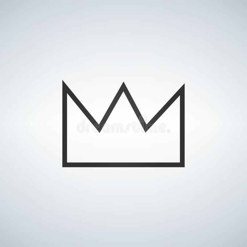 Simple Crown Icon Vector Illustration, Isolated On White Background ...