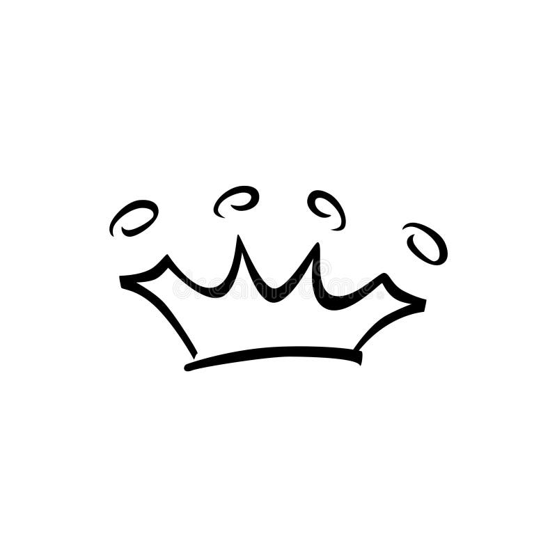 Simple Crown Illustration with Elegant Curves and Minimalistic Design ...