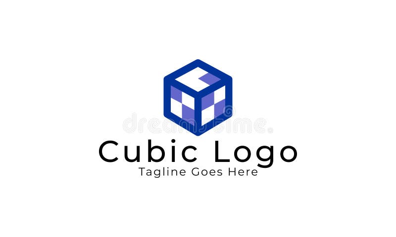 Simple Cubic Logo Design Template Stock Vector - Illustration of ...