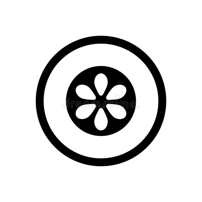 Simple Cucumber Slice Icon Logo Vector Illustration Stock Vector ...