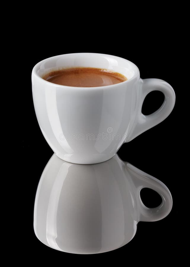 Simple Cup of Double Espresso in the Cup Stock Photo - Image of ...