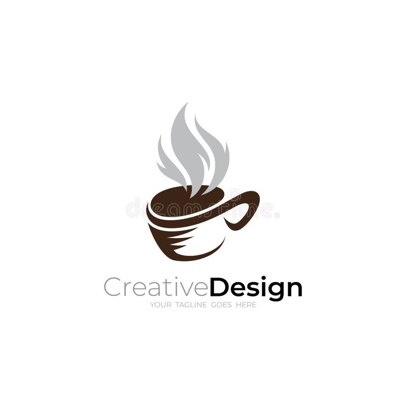 Simple Cup Icon with Cafe Design, Coffee Logo Template Stock Vector ...