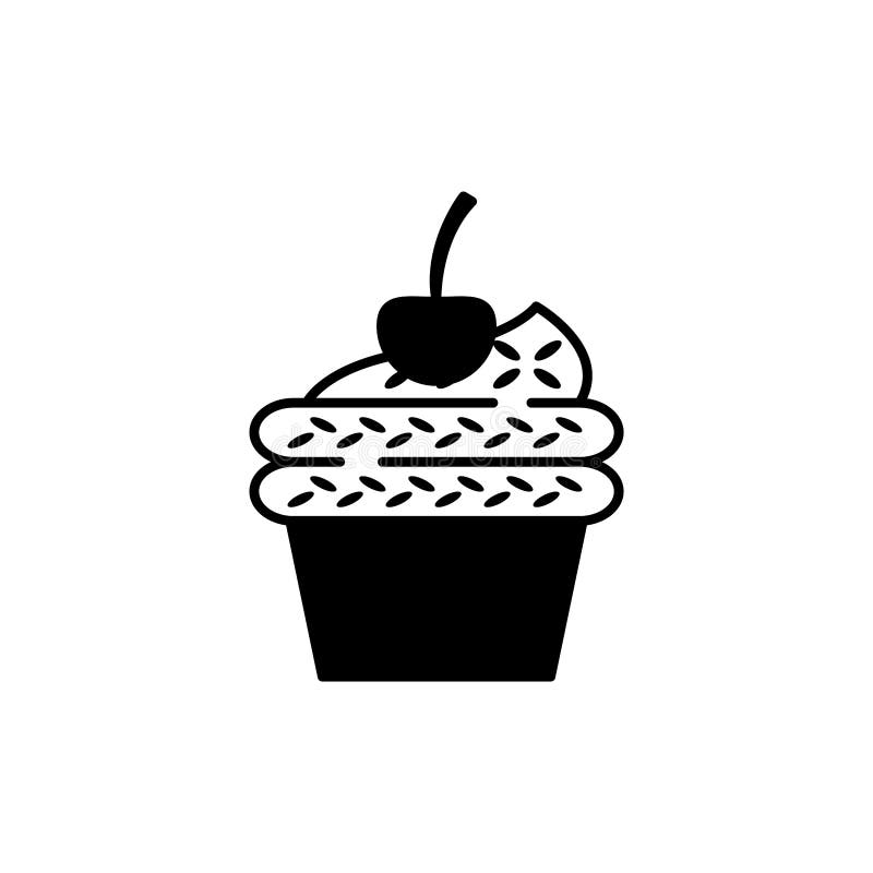 Simple cupcakes stock vector. Illustration of cake, cupcakes - 260127485