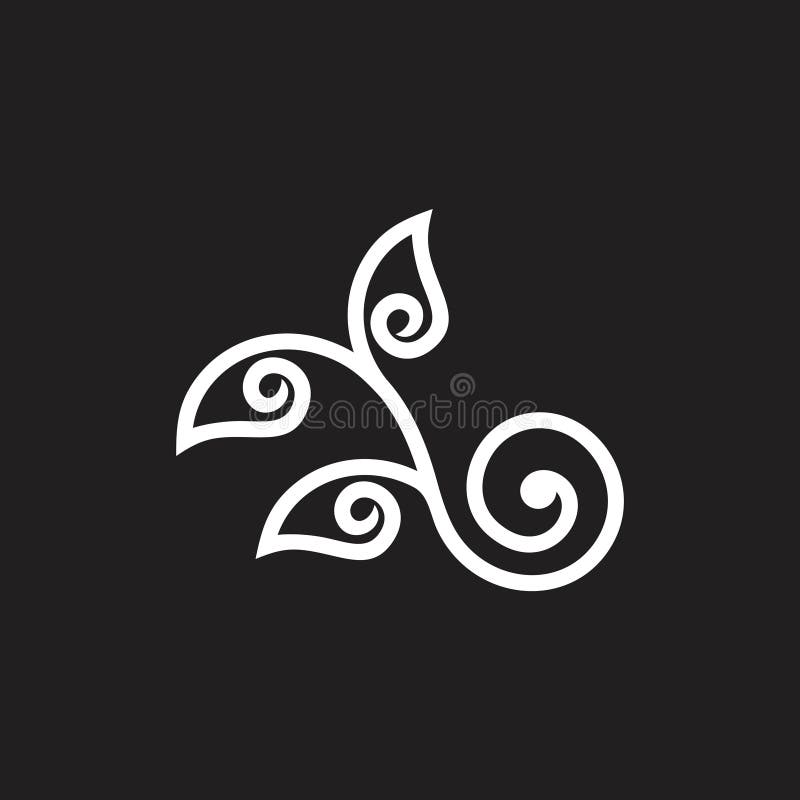 Simple Curl Leaf Logo Vector Stock Vector - Illustration of natural ...