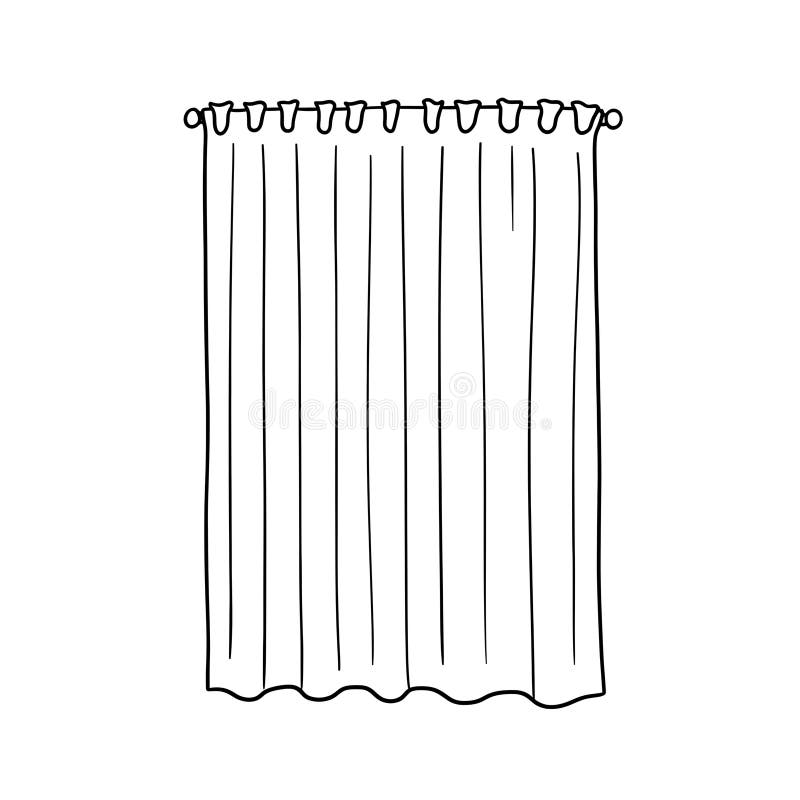Simple Curtain Design stock illustration. Illustration of window ...