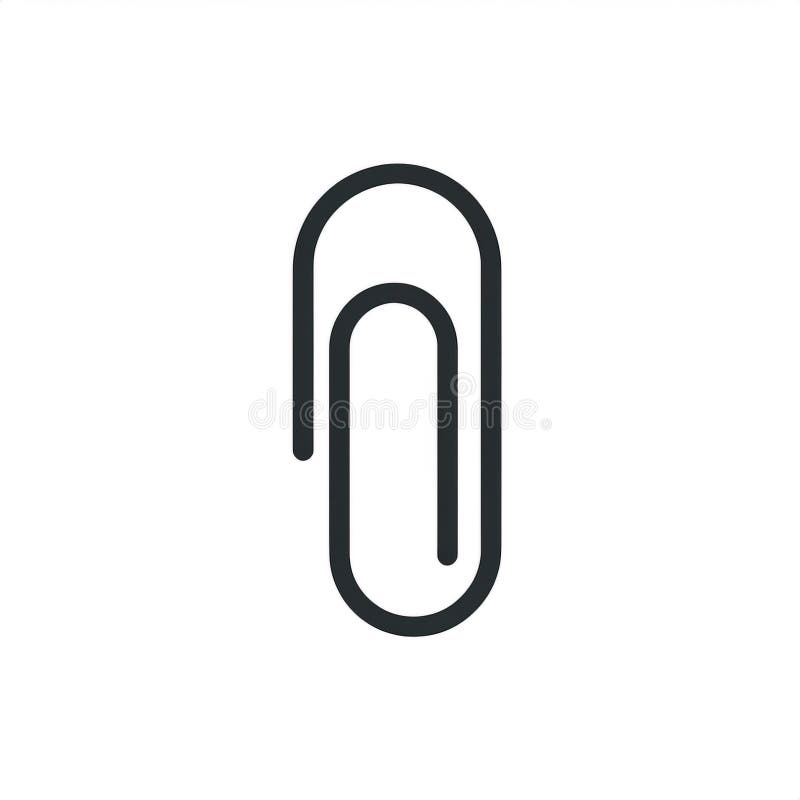Simple Curved Shape Representing a Paperclip, Symbolizing Office Work ...