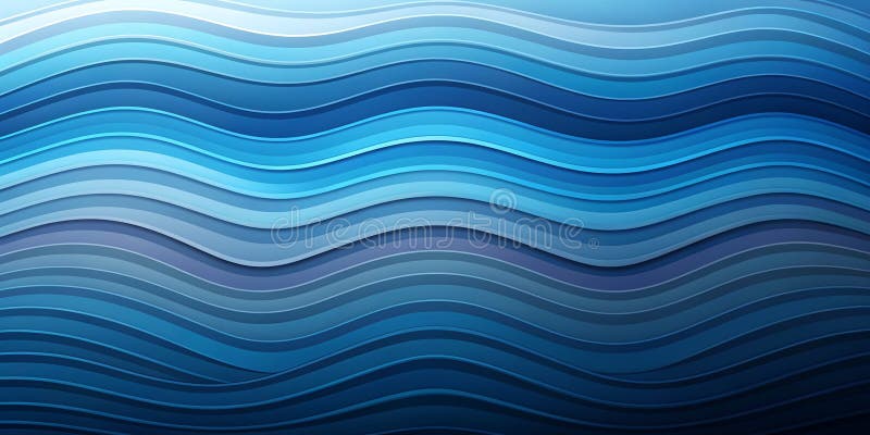 Simple Curved Wave Minimal Pattern Background in Various Shades of Blue ...