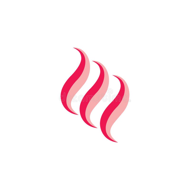 Curves Fire Red Flame Design Logo Vector Stock Vector - Illustration of ...