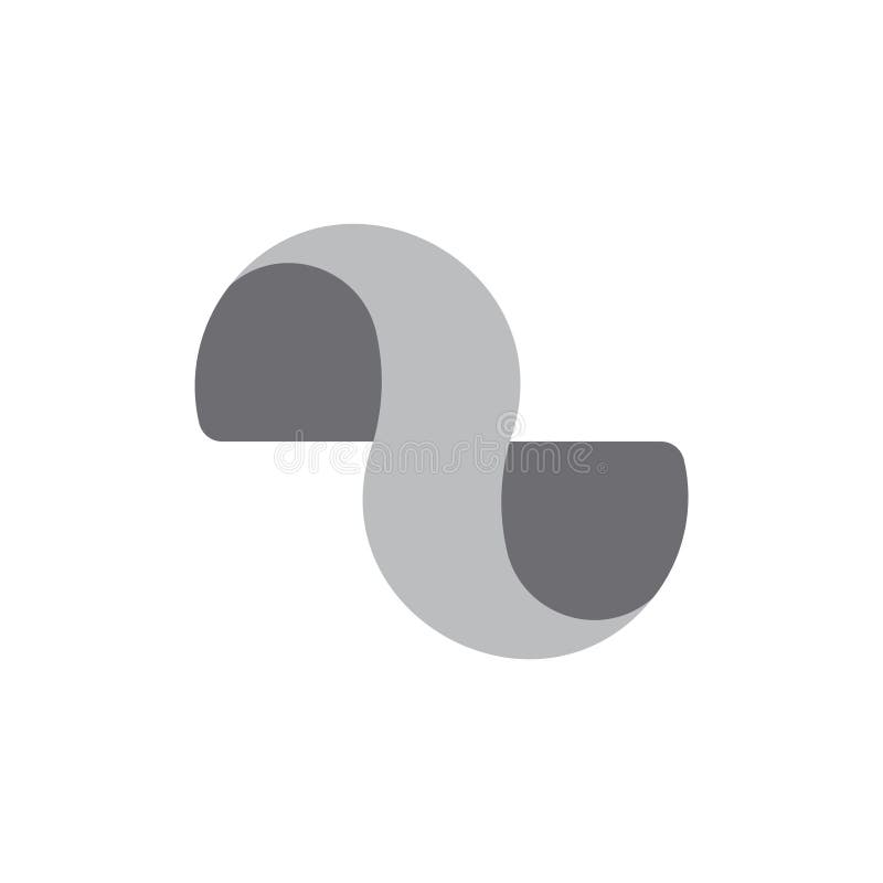 Simple Curves Geometric 3d Design Logo Vector Stock Vector ...