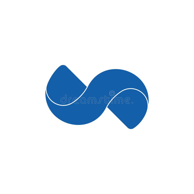 Simple Curves Geometric 3d Design Logo Vector Stock Vector ...