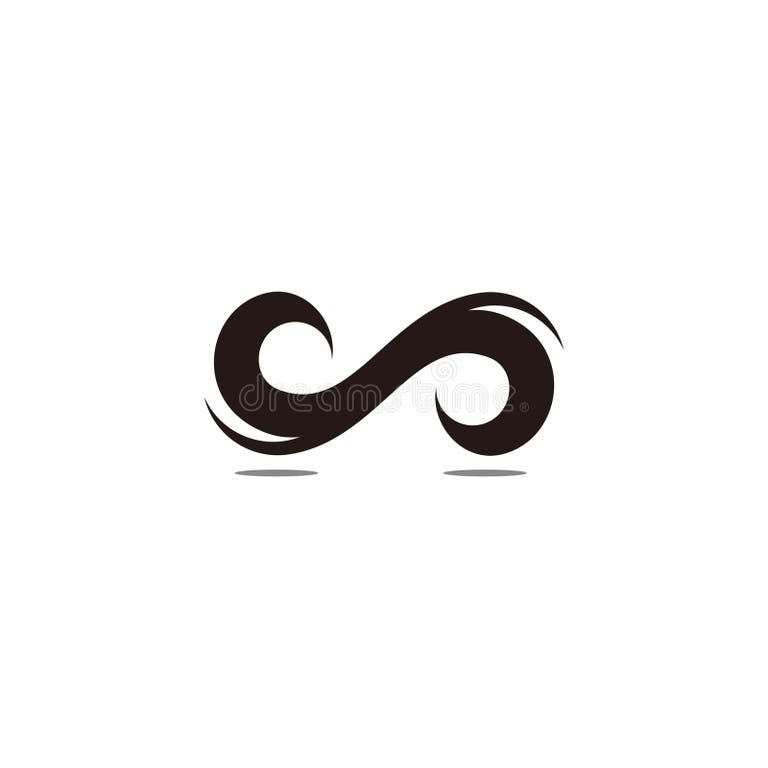 Simple Curves Smooth Object Simple Geometric Logo Vector Stock Vector ...