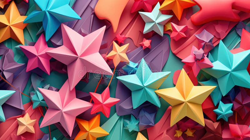 Simple Cute Bright New Year Wallpaper with Magic Paper Background Stock ...