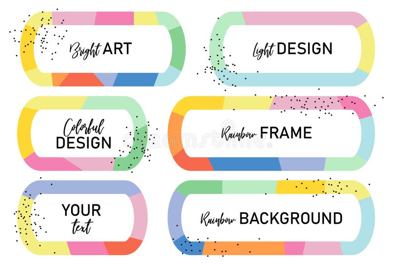 Simple and Cute Colorful Frame that Can Be Used for Your Design Stock ...