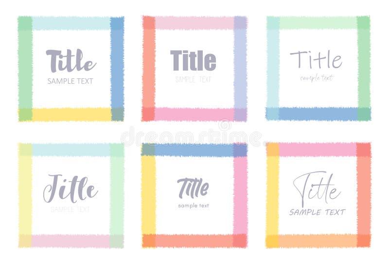 Simple and Cute Colorful Frame that Can Be Used for Your Design Stock ...