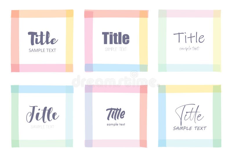 Simple and Cute Colorful Frame that Can Be Used for Your Design Stock ...
