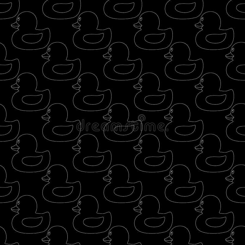 Simple Cute Ducks. Vector Seamless Cute Pattern with Ducks White on ...