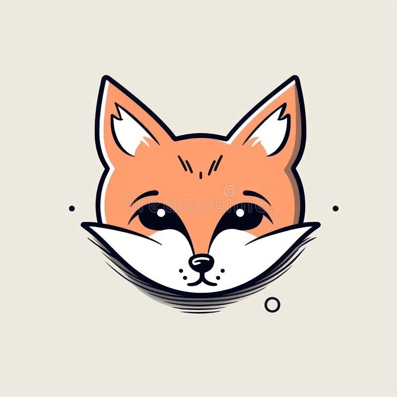 Fox Face Illustration Simple