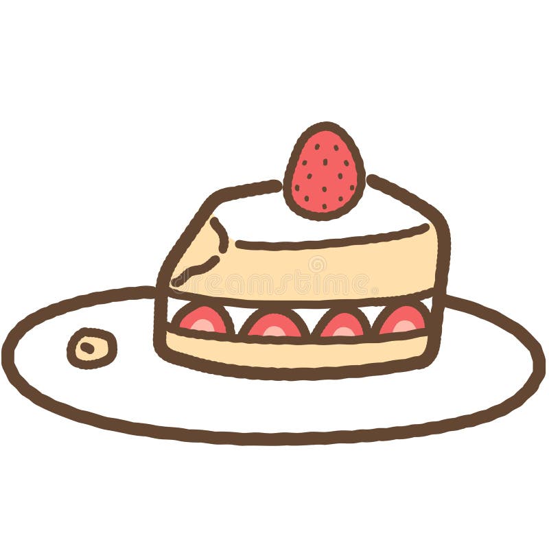 Outlined Cute Shortcake Stock Illustrations – 5 Outlined Cute Shortcake ...