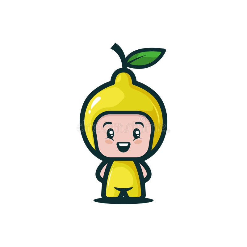 Lemon Fruit Mascot Logo Design Template Vector Stock Vector ...