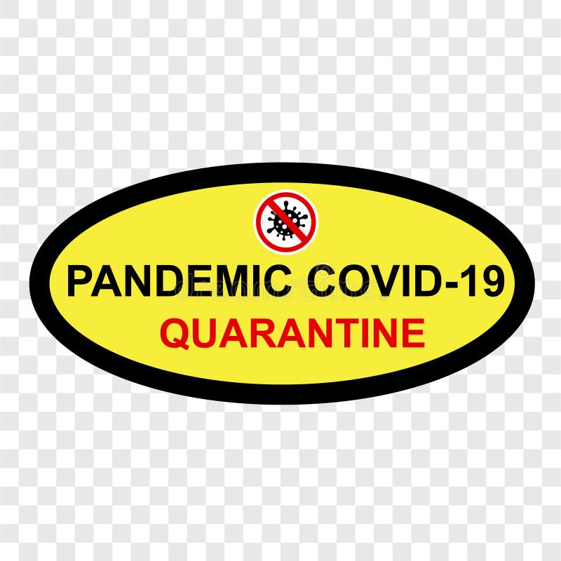 Simple Cutting Sticker, Vector Sign Caution Warning, Pandemic Covid-19 ...