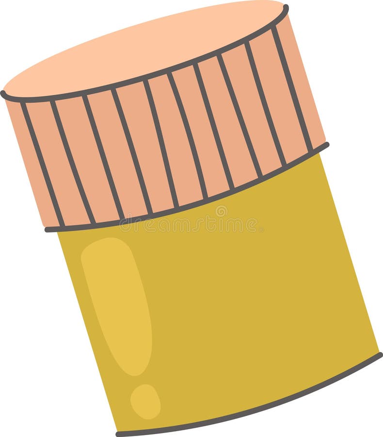 Simple Cylindrical Container Drawing Stock Vector - Illustration of ...