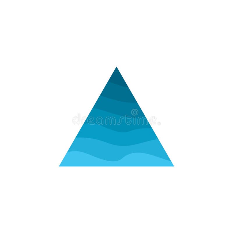 Simple 3d Blue Waves Triangle Logo Vector Stock Vector - Illustration ...