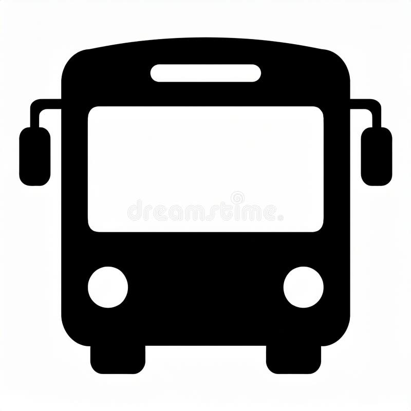 A simple 2D Bus icon stock illustration. Illustration of undefined ...