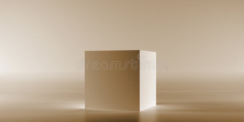 Simple 3d cube render. stock illustration. Illustration of light ...