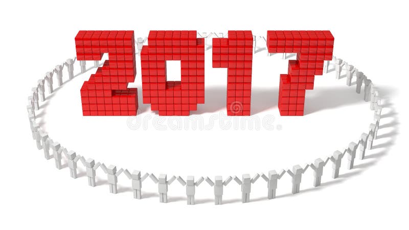 Simple 3d Cubic Characters. Stock Illustration - Illustration of action ...