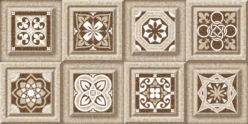 Simple 3D Digital Wall Tiles Design for Wall Interior. Stock ...