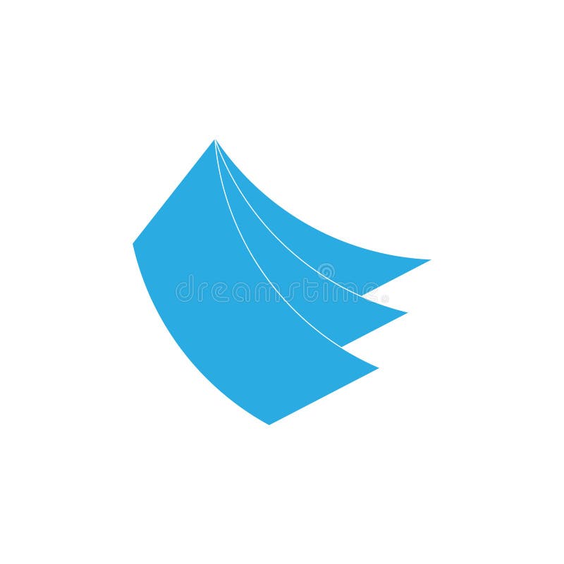 Simple 3d Flat Geometric Paper Notes Logo Vector Stock Vector ...
