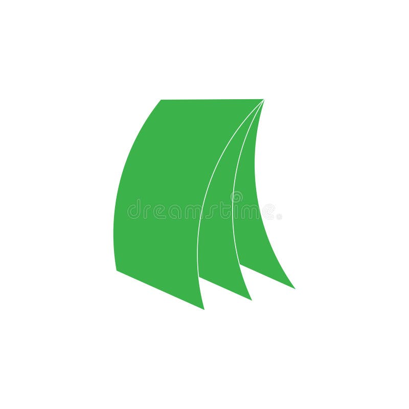 Simple 3d Flat Geometric Paper Notes Logo Vector Stock Vector ...