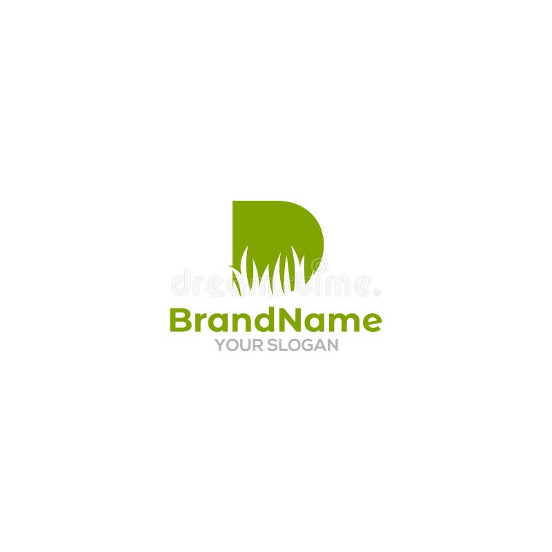 Simple D Grass Logo Design Vector Stock Illustration Illustration Of Field Grassland 244384476