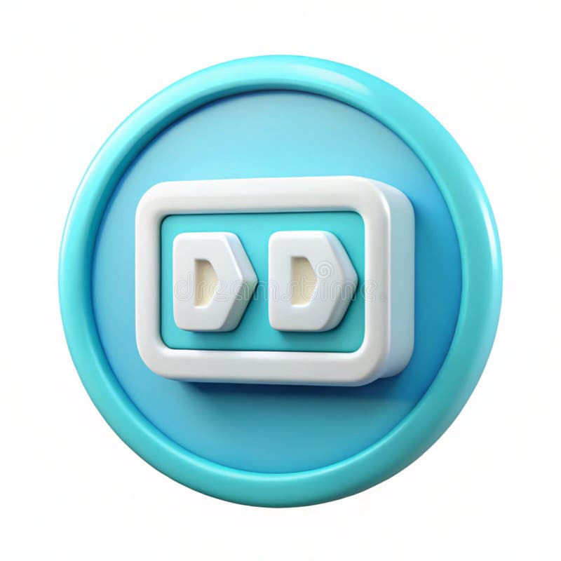 Image 3D Icon Isolated on White Background Stock Illustration ...