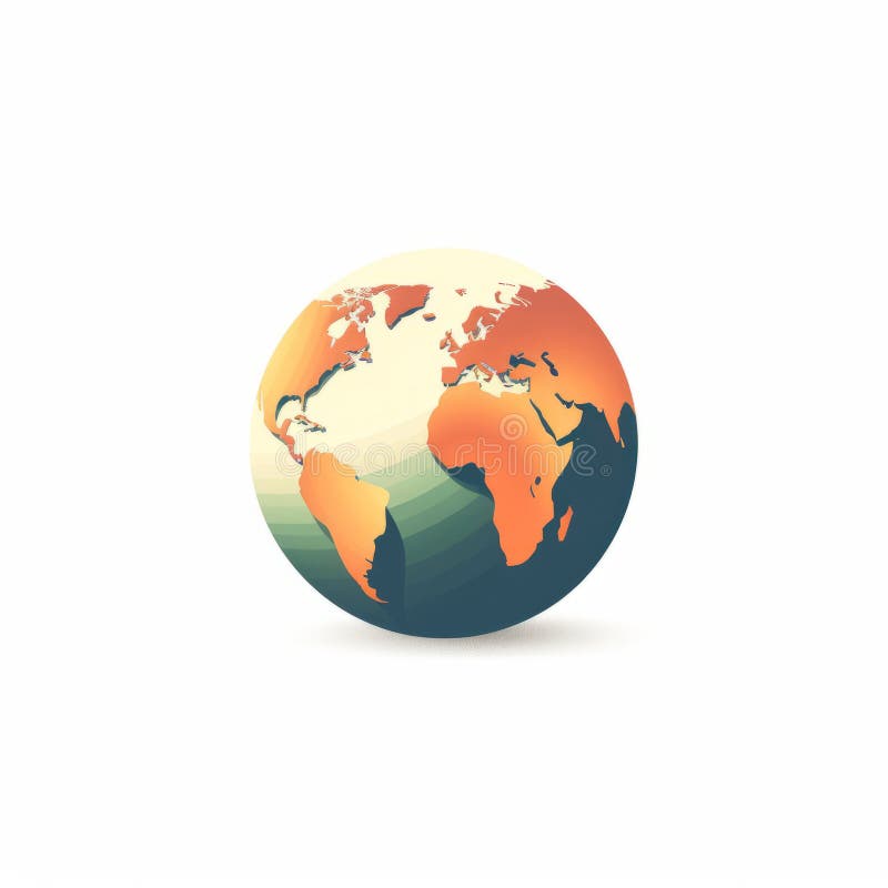Minimalist Globe Illustration Stock Illustration - Illustration of ...