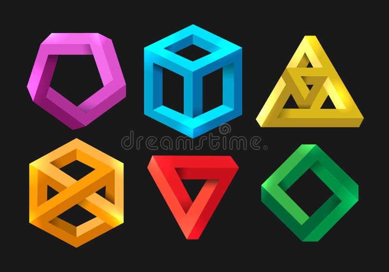 Impossible Objects Visual Puzzle Stock Illustrations – 10 Impossible ...