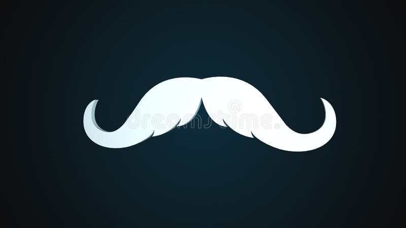 Simple 3d Mustache is in Space, this is Symbol of Hipsters, 3d Render ...